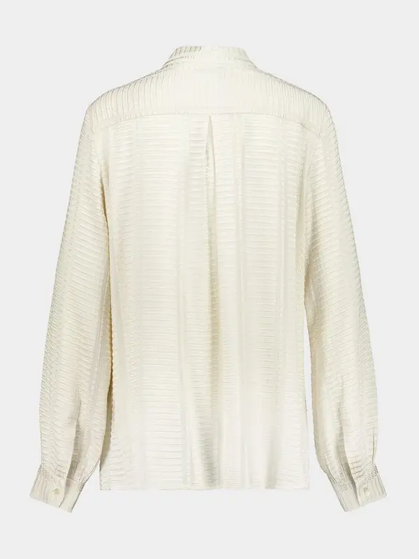 Zeus+dione Hera Textured Silk Blouse