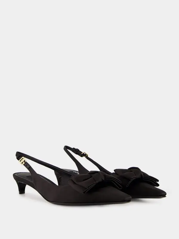 Dolce & Gabbana Satin Slingback Heel