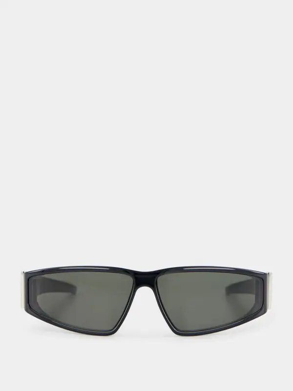 Alexander McQueen Y2k Wraparound Sunglasses - Black