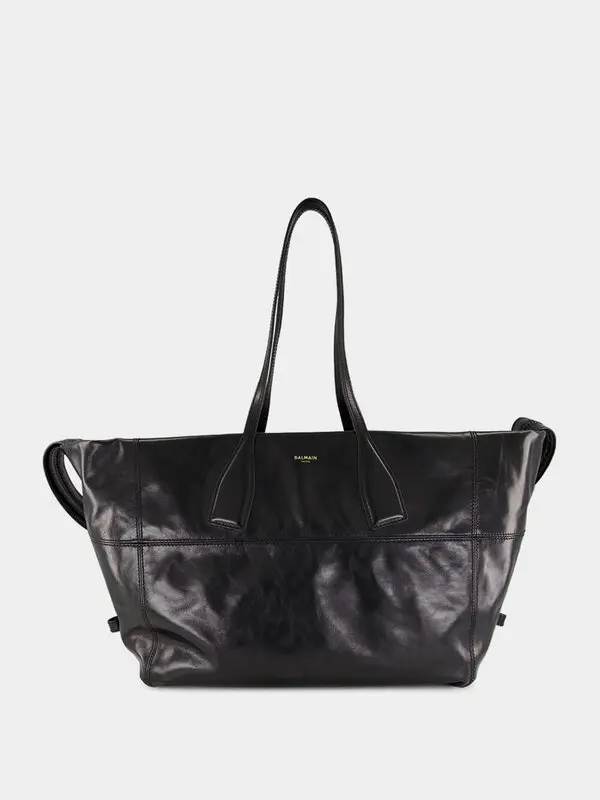 Balmain Track Leather Tote Bag