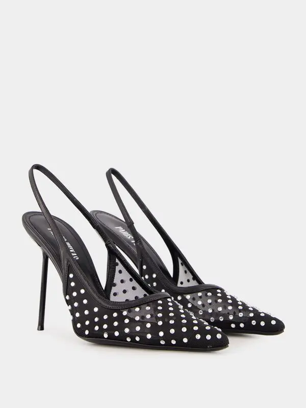 Paris Texas Lidia Crystal Slingbacks