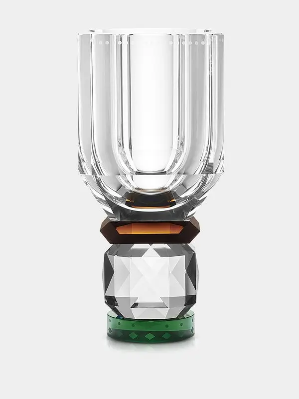 REFLECTIONS COPENHAGEN Utah Crystal Vase - Brown