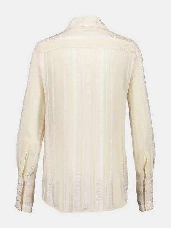 Zeus+dione Dione Textured Silk Shirt - Cream