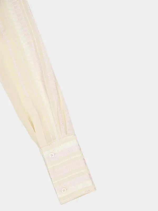 Zeus+dione Dione Textured Silk Shirt - Cream