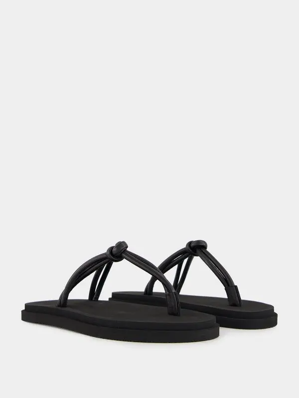 EMME PARSONS Knot Nappa Slides - Black