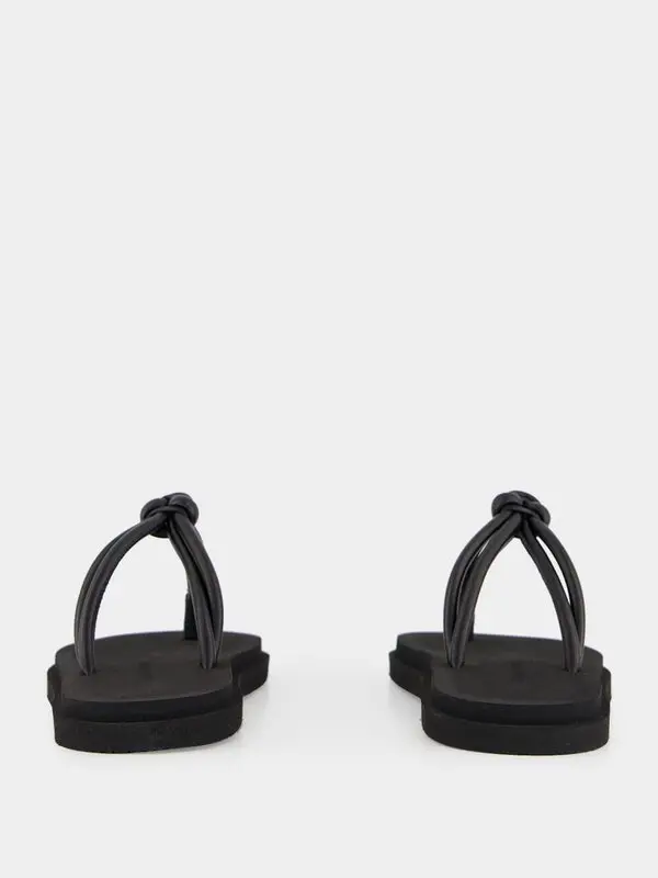 EMME PARSONS Knot Nappa Slides - Black