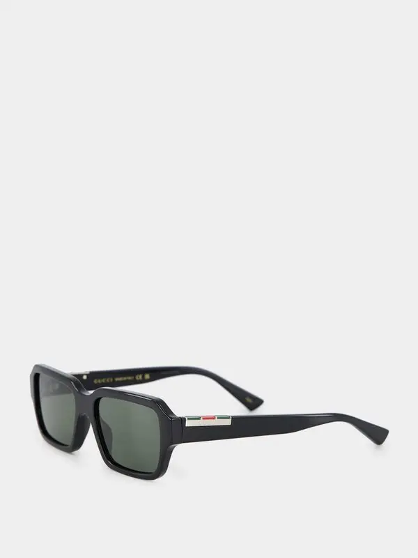Gucci Rectangular Frame Sunglasses - Black