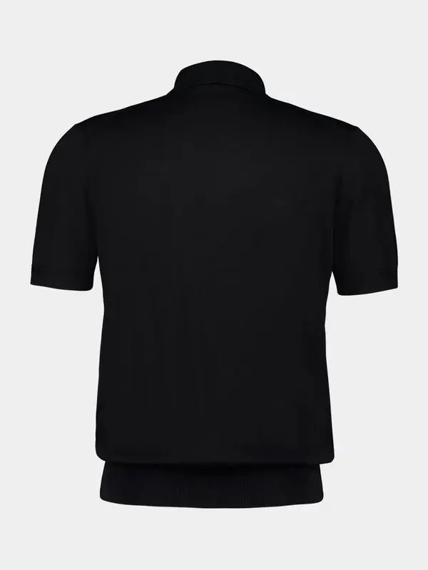TOM FORD Short-sleeve Cotton Polo Shirt - Black