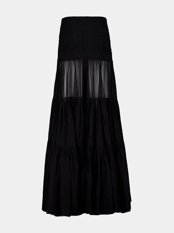 Saint Laurent Ruffled Maxi Skirt