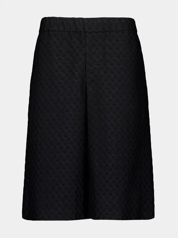 Alexander McQueen Skull Jacquard Shorts - Black