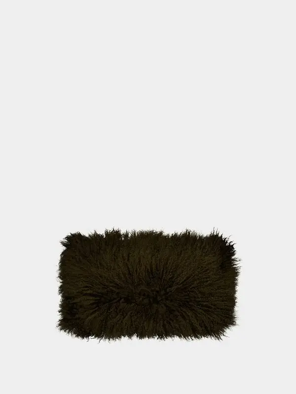 Maison De Vacances Tibetan Goat Skin Cushion - Brown