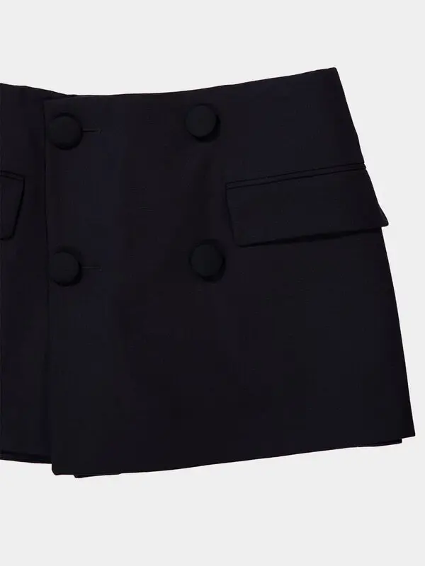 Balmain Buttoned Wool Shorts