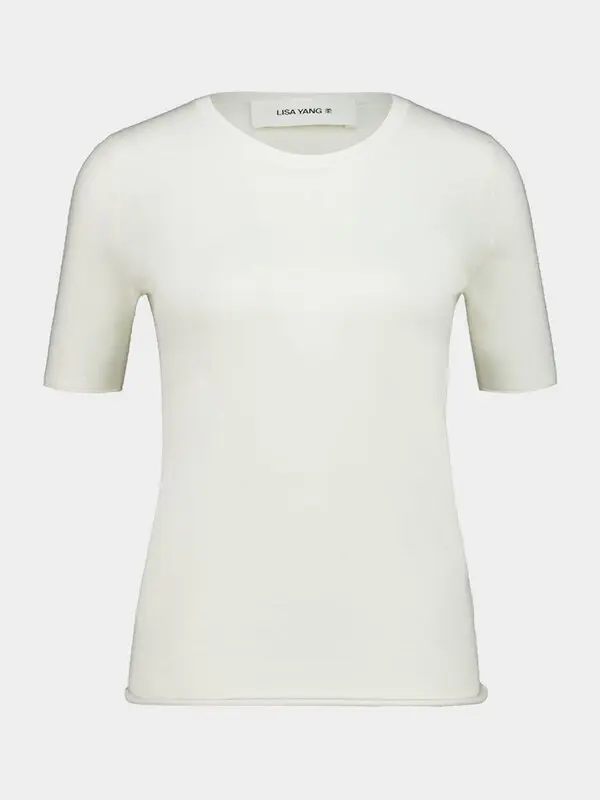 LISA YANG Ari Cashmere T-shirt - Cream