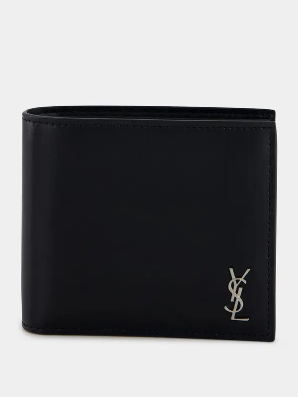 Saint Laurent Cassandre Matte Leather Wallet - Black