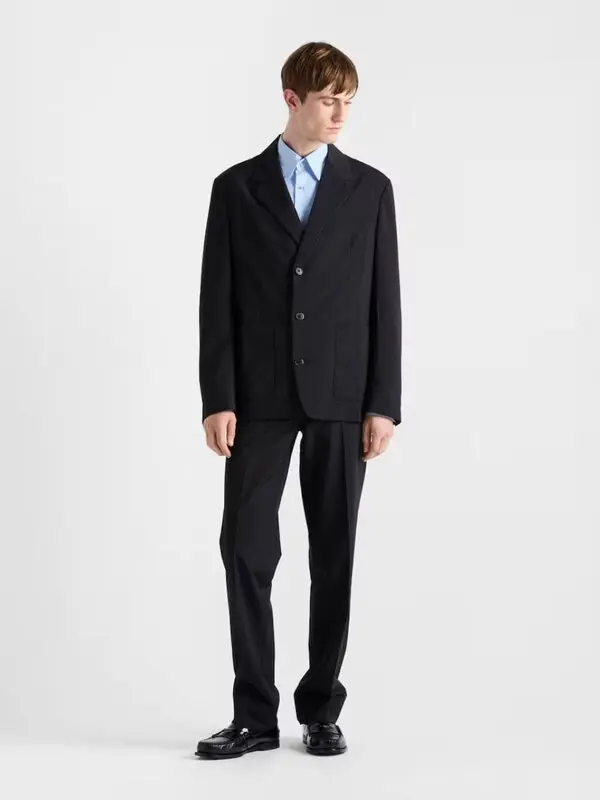 Prada Wool Blend Extra-slim Fit Trousers