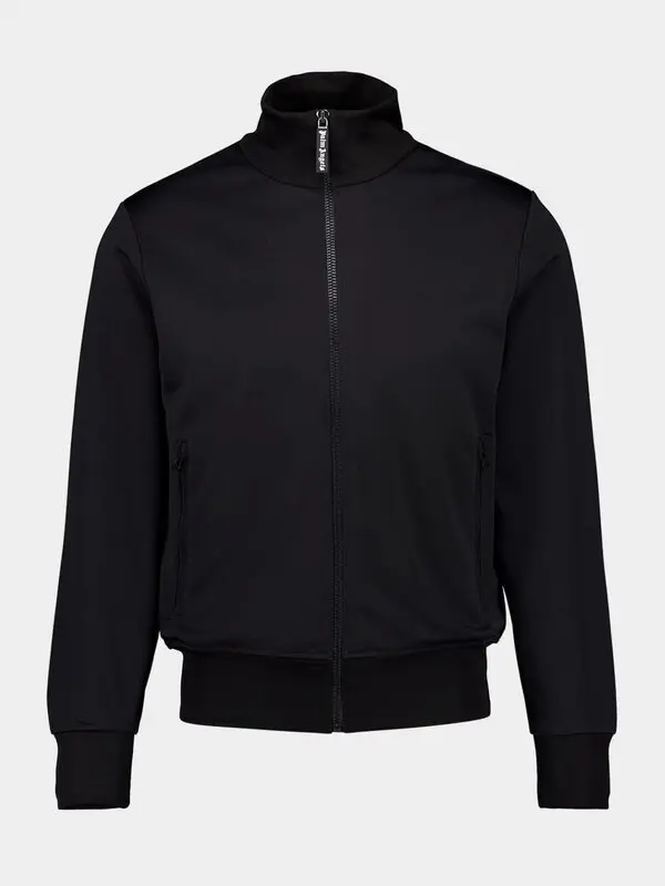 Palm Angels Curved Logo Track Jacket - Black