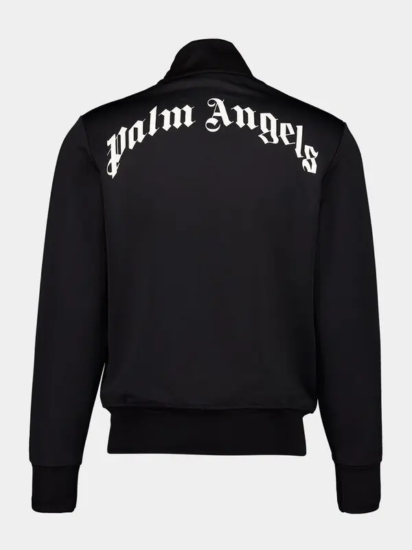 Palm Angels Curved Logo Track Jacket - Black