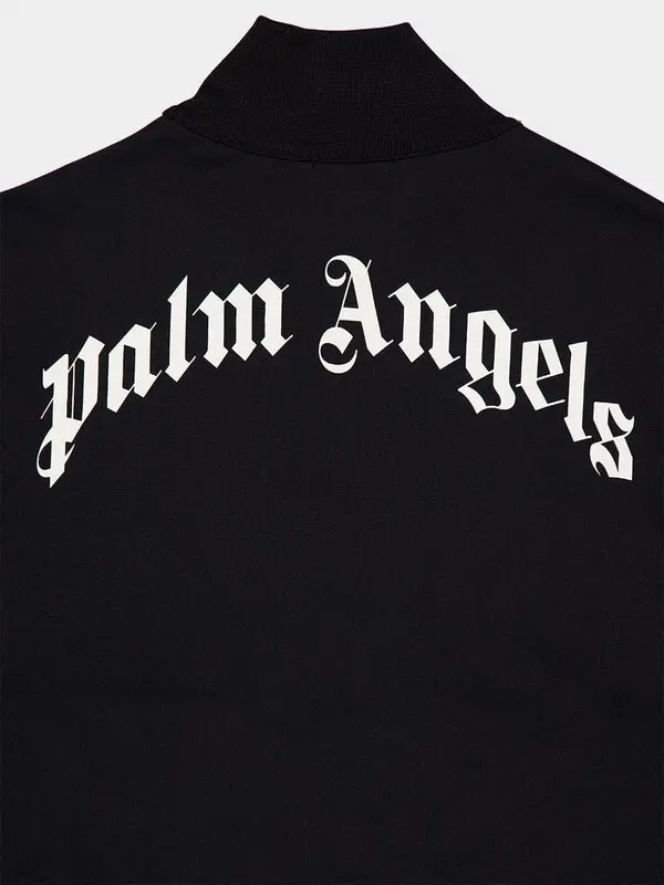 Palm Angels Curved Logo Track Jacket - Black
