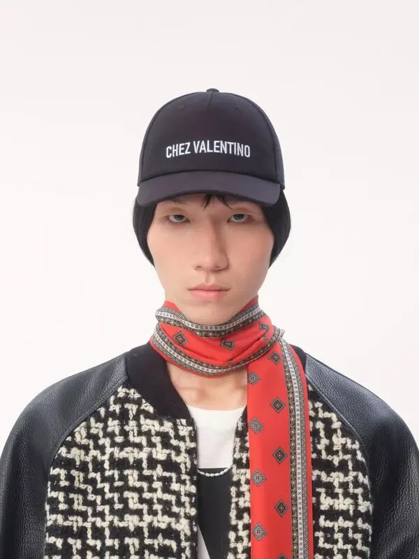 Valentino Garavani Embroidered Cotton Baseball Cap - Black