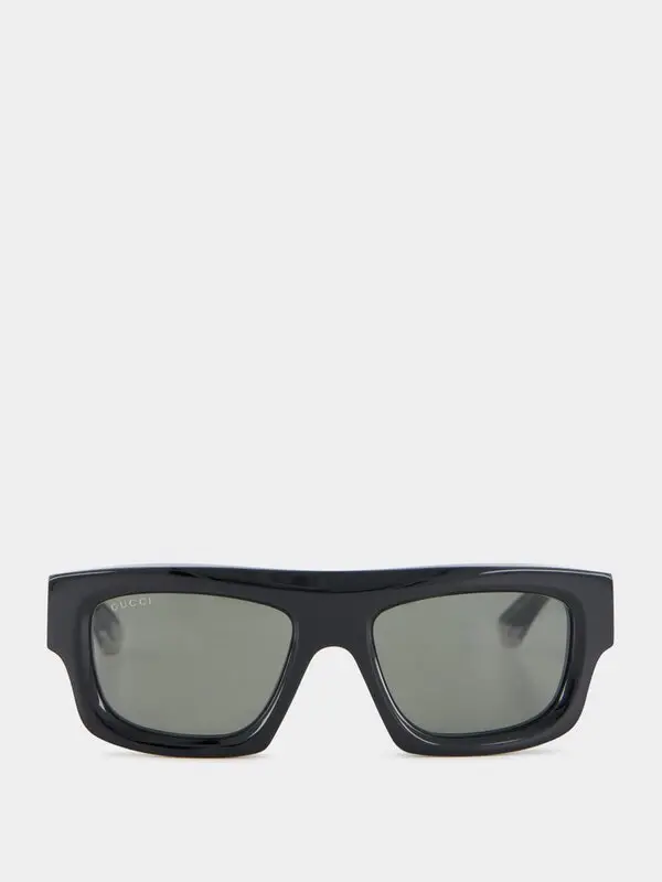 Gucci Rectangular Frame Sunglasses - Black