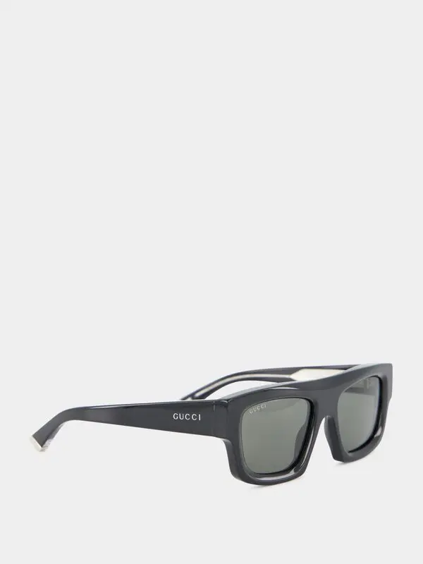 Gucci Rectangular Frame Sunglasses - Black