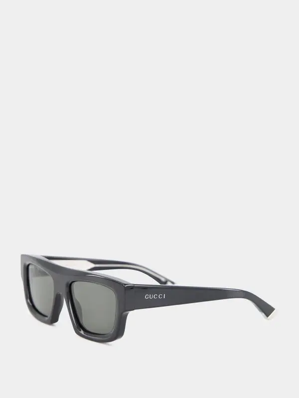 Gucci Rectangular Frame Sunglasses - Black