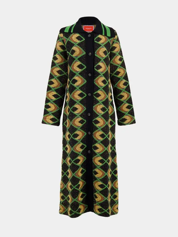 La DoubleJ Half-light Jacquard Maxi Coat