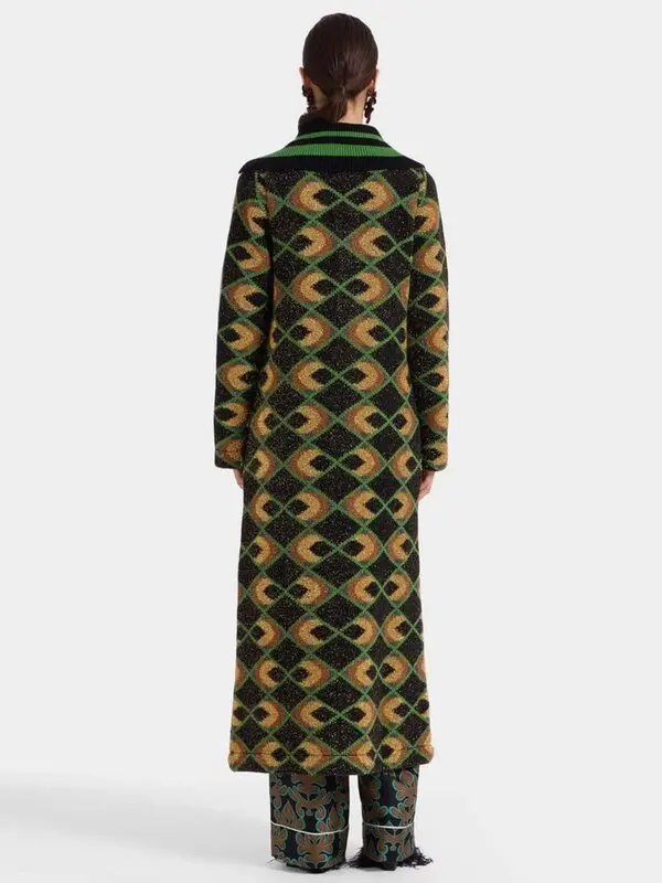La DoubleJ Half-light Jacquard Maxi Coat