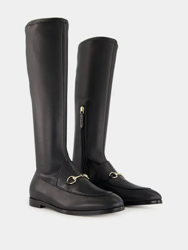 Gucci Jordaan Leather Boot - Black