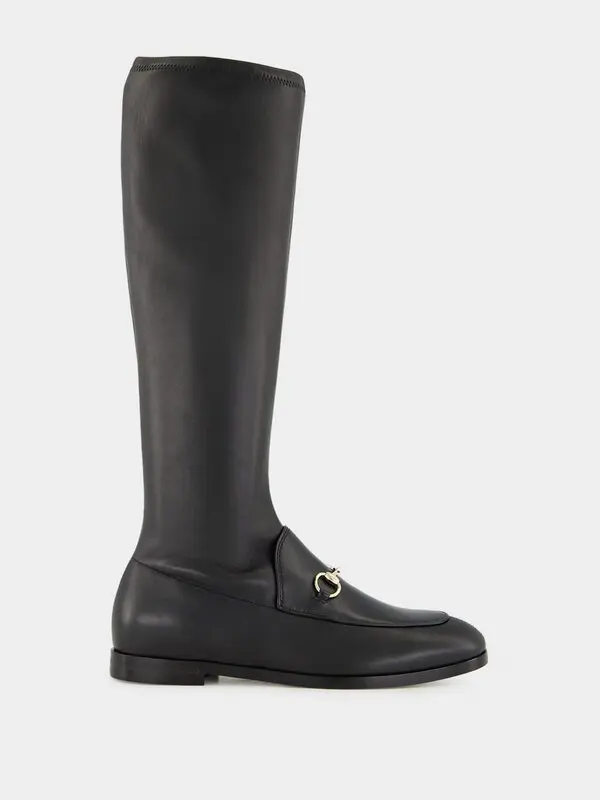 Gucci Jordaan Leather Boot - Black