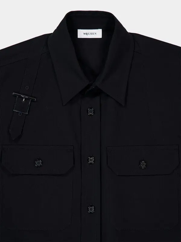 Alexander McQueen T-bar Harness Overshirt - Black