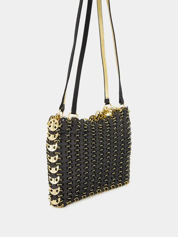 Rabanne 1969 Flip Bag In Leather - Black