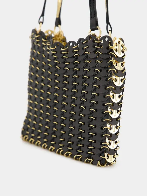 Rabanne 1969 Flip Bag In Leather - Black