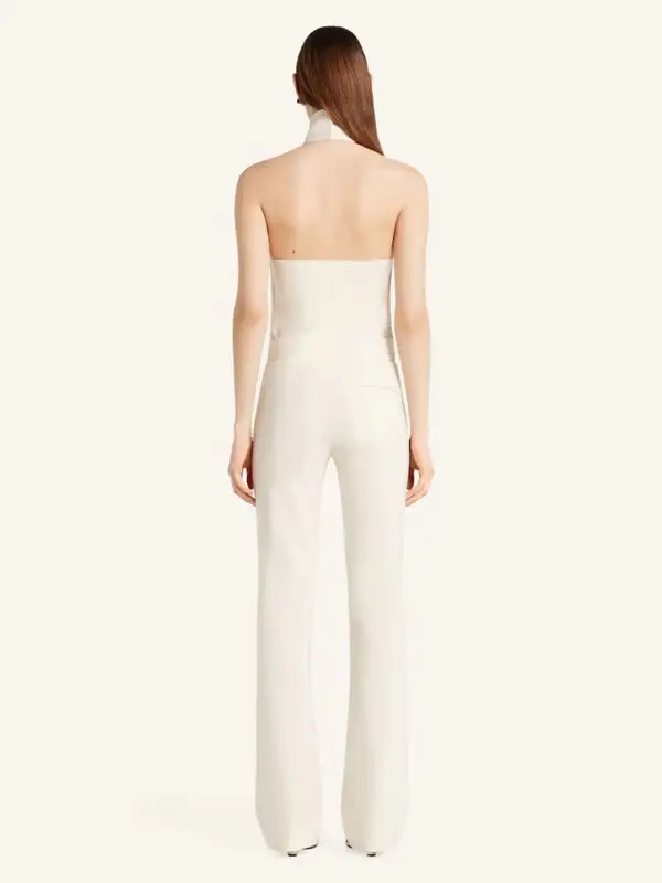 COURREGES Ellipse Mockneck Sleeveless Top - Cream