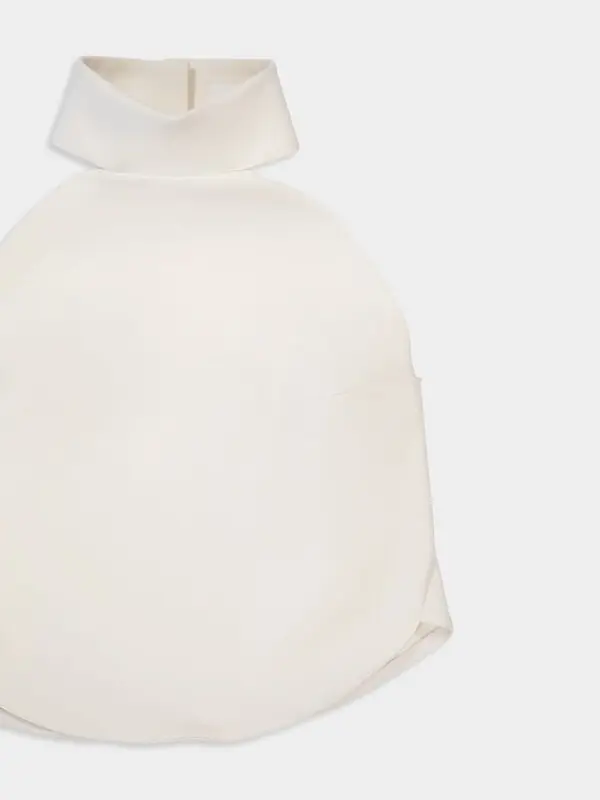 COURREGES Ellipse Mockneck Sleeveless Top - Cream