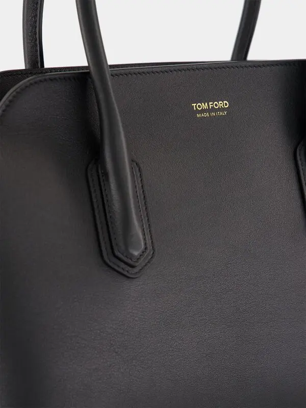 TOM FORD Medium Grain Leather Handbag - Black
