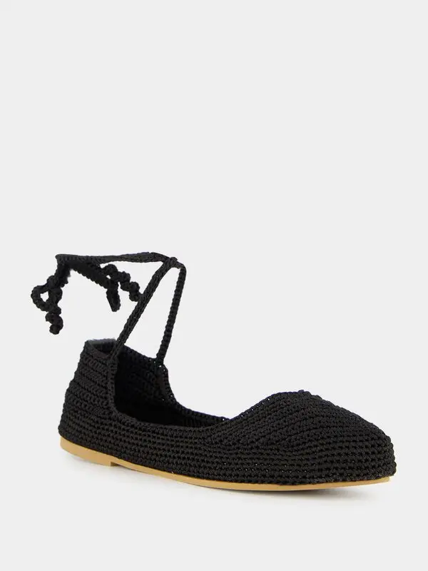 KASHURA High Crochet Ballerina - Black