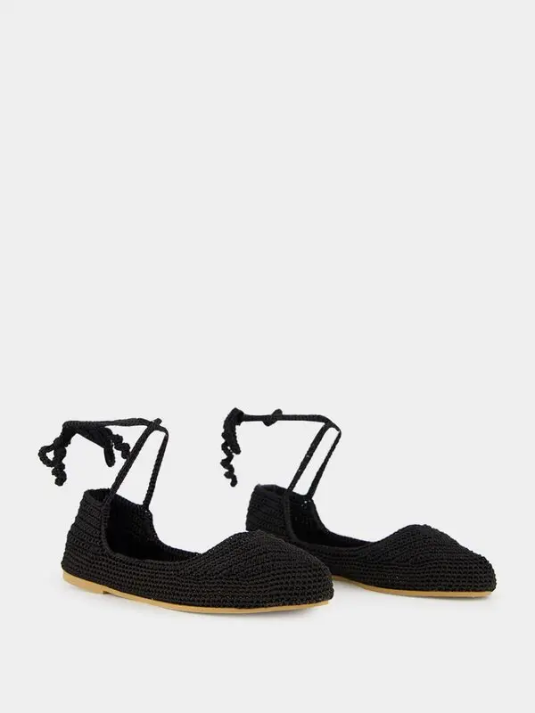 KASHURA High Crochet Ballerina - Black