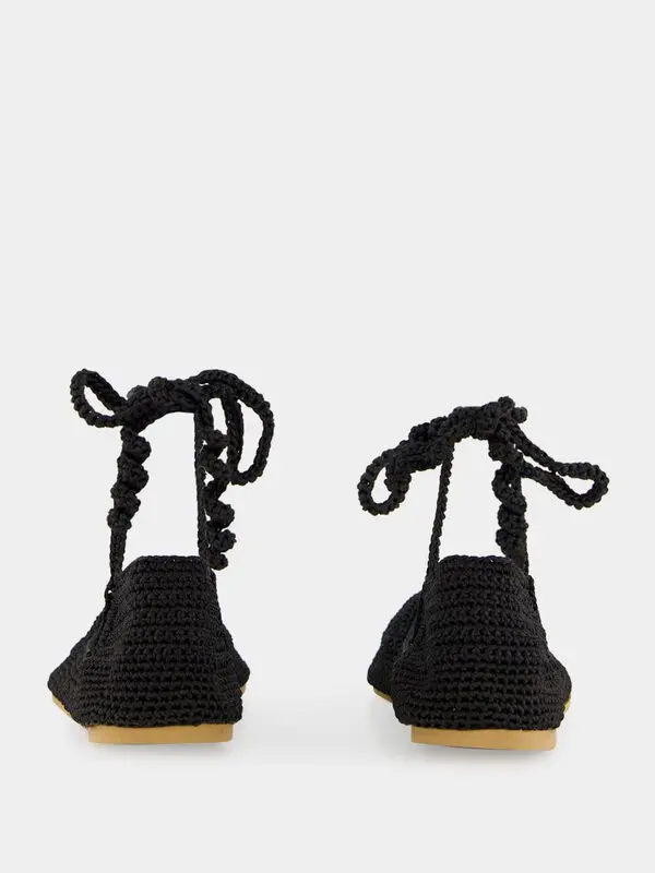 KASHURA High Crochet Ballerina - Black