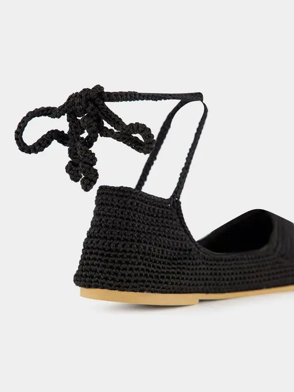 KASHURA High Crochet Ballerina - Black