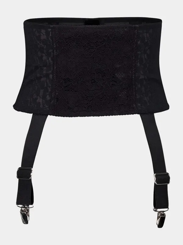 Dolce & Gabbana Stretch Marquisette Corset Belt With Garters