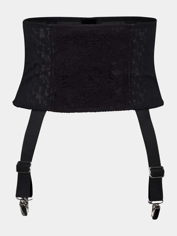 Dolce & Gabbana Stretch Marquisette Corset Belt With Garters