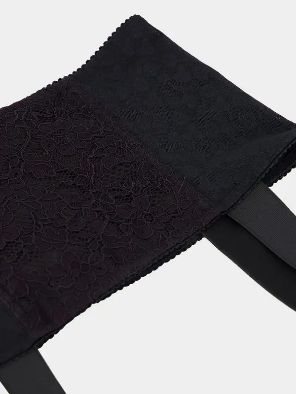 Dolce & Gabbana Stretch Marquisette Corset Belt With Garters