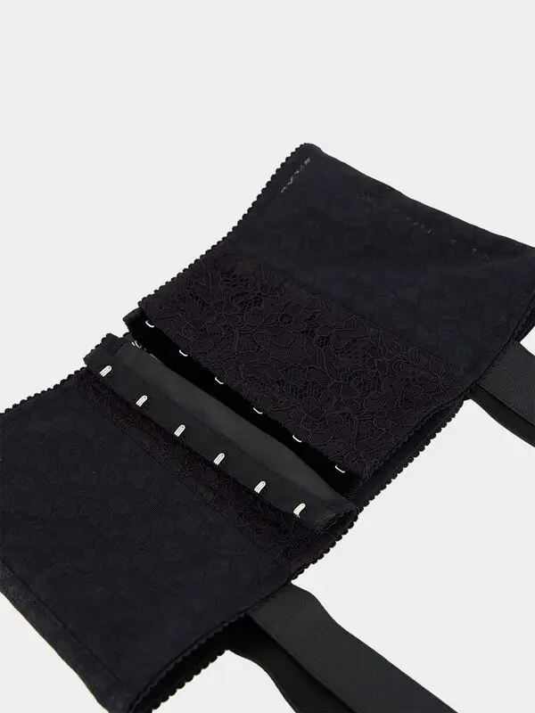 Dolce & Gabbana Stretch Marquisette Corset Belt With Garters