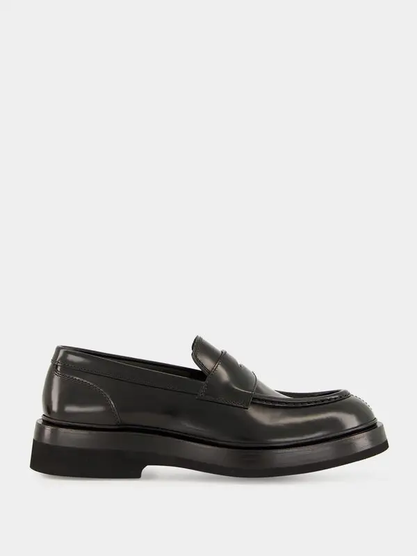 Santoni Penny Gunder Loafers - Black