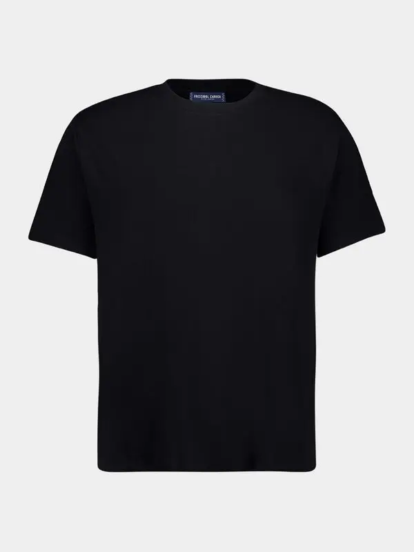 Frescobol Carioca Dinis Cotton-linen T-shirt - Black