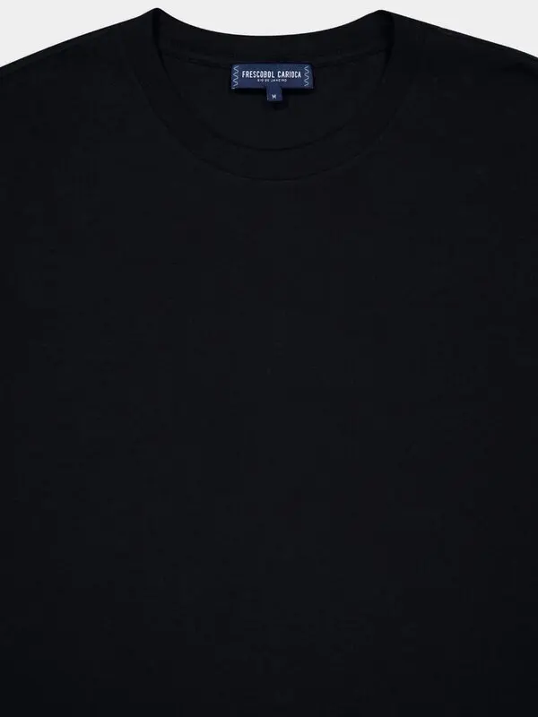 Frescobol Carioca Dinis Cotton-linen T-shirt - Black
