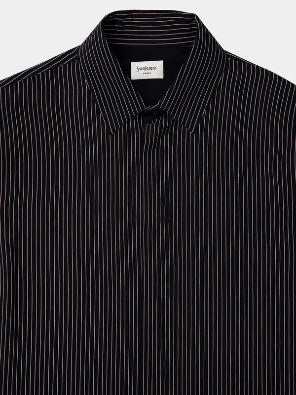 Saint Laurent Pinstriped Silk Shirt