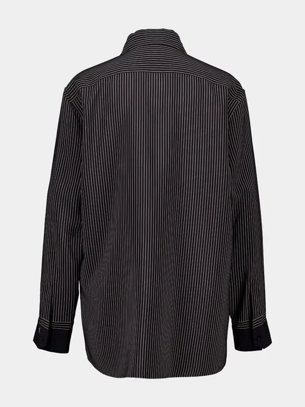 Saint Laurent Pinstriped Silk Shirt