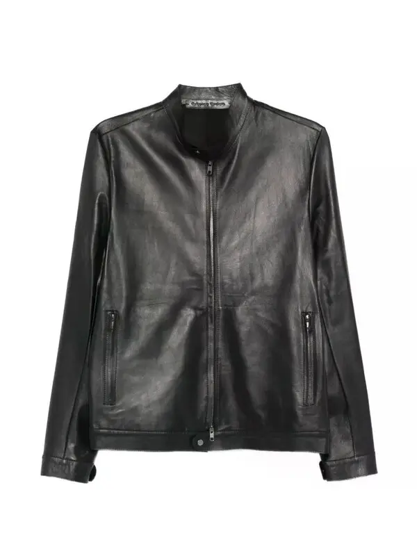 SALVATORE SANTORO Zip-up Leather Jacket - Black